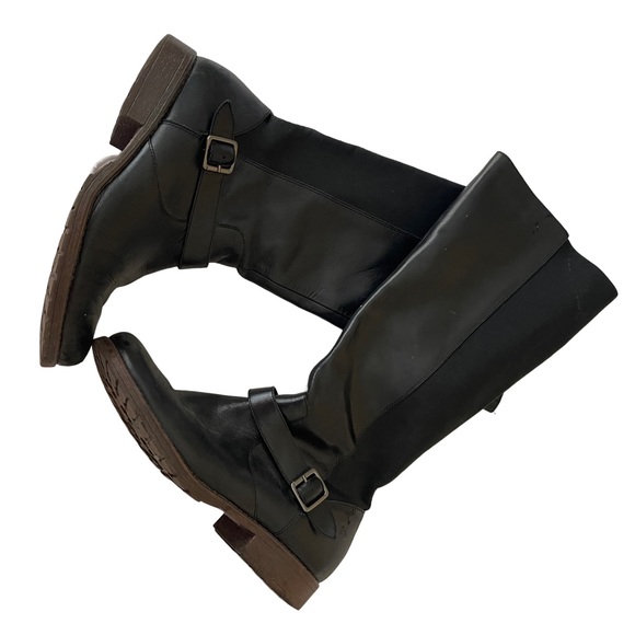 Kenneth Cole | Shoes | Kenneth Cole Black Leather Knee High Riding ...